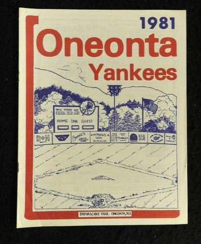 1981 ONEONTA YANKEES BASEBALL PROGRAM | eBay
