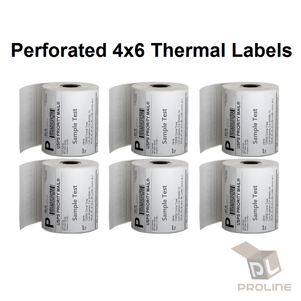 12000 Direct Thermal Labels 4x6 Compatible For Zebra LP2844 ZP450 (48 ...