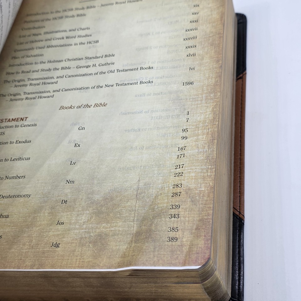 HCSB Study Bible Holman Christian Standard Bible 2010 Brown/Black ...