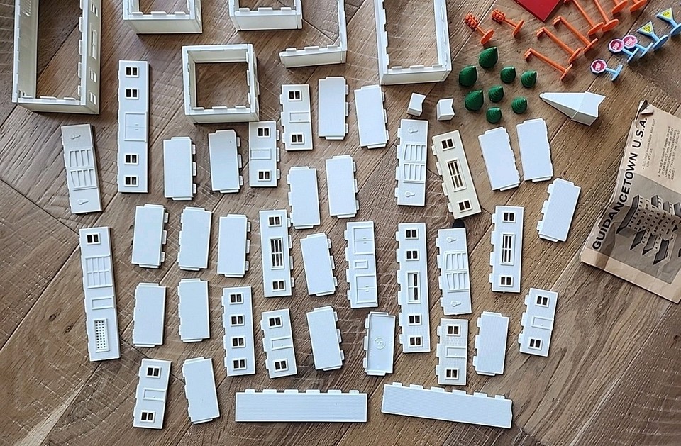 Lot of Vintage Child Guidance Toys Inc Town USA City Building Set ...