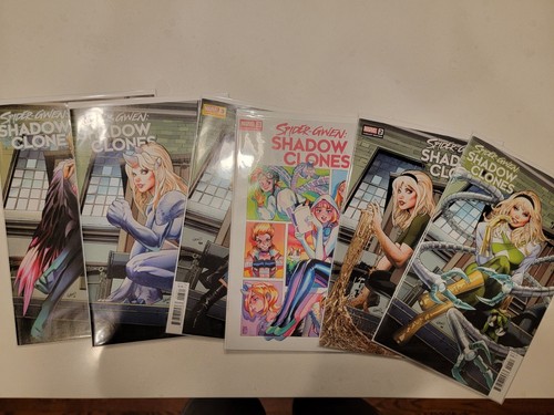 Spider-Gwen Shadow Clones 1-5 Complete Greg Land Variant Set Full Run ...