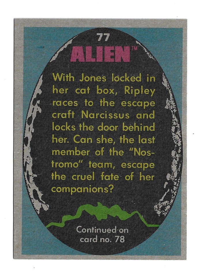 1979 Topps ALIEN #77 Escape Shuttle Narcissus (Pack Fresh) | eBay