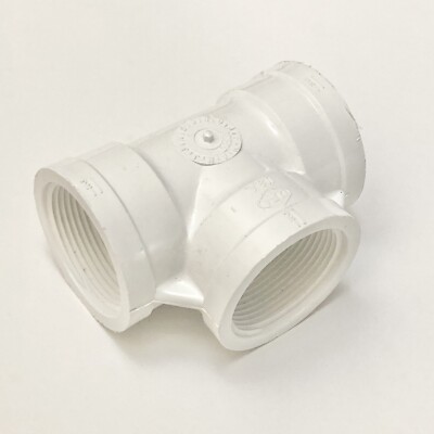 DURA USA 1-1/2" TEE T 1.5 in. Female FIPT Thread Schedule 40 PVC Pipe ...