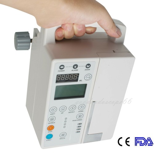 CE&FDA Portable Infusion Pump IV Fluid Equipment + Alarm LCD monitor ...