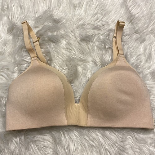 Lively 36D Bra Beige All Day Deep V Wireless Plunge Back Closure | eBay