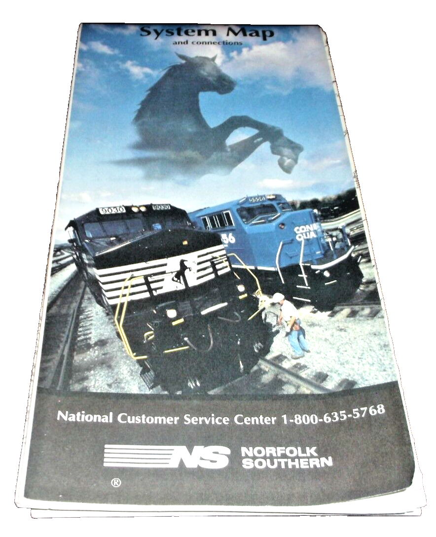 1999 NORFOLK SOUTHERN FOLD OUT SYSTEM MAP | eBay