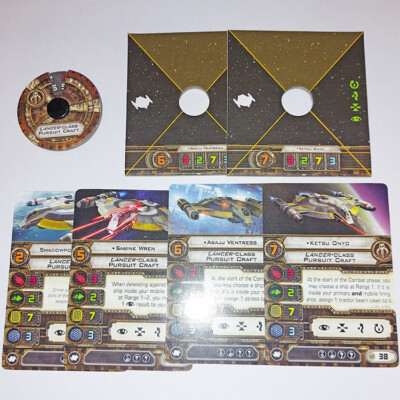 Star Wars Miniatures X-Wing Cards SHADOW CASTER LANCER-CLASS PURSUIT ...