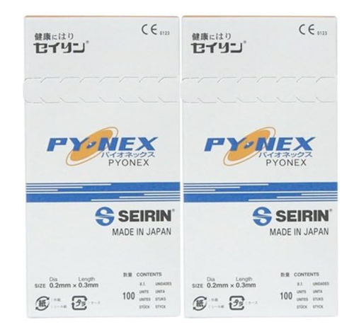 [Set of 2] SEIRIN Pyonex Acupuncture patch 0.3mm Orange 100 pcs x 2 ...