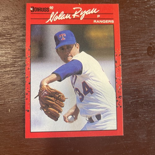 #7 Donruss 1990 Nolan Ryan/Error Card RARE. Texas Rangers #166 Baseball ...