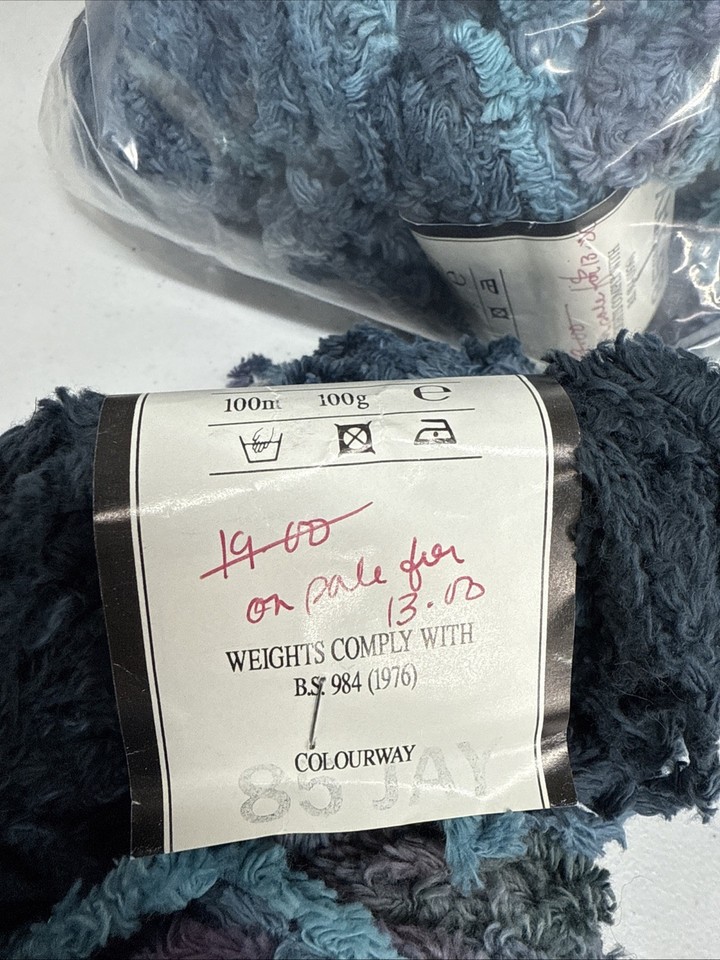 Colinette Yarns LTD “Fandango” 100% Cotton Color 85 Jay 4 Skein Lot | eBay