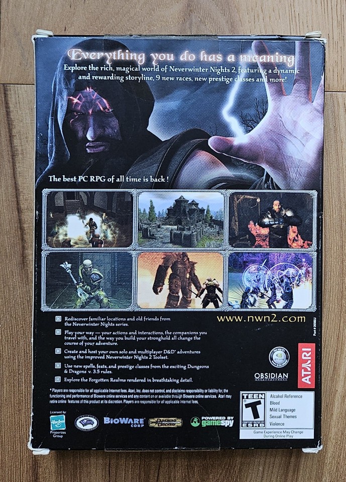 Neverwinter Nights 2 + Mask of the Betrayer expansion (Atari, 2006, PC ...