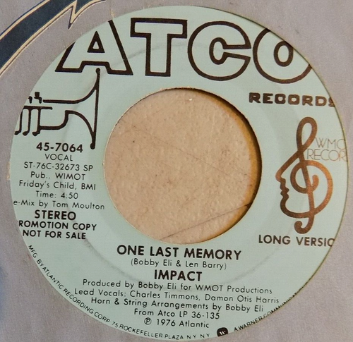 IMPACT - Promo 7" - One Last Memory - Atco 45-7064 | eBay