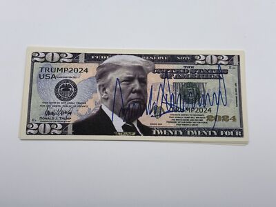 Donald Trump Signed Autographed Novelty Dollar Thin Blue Ink TD4 | eBay