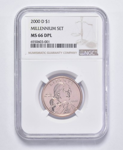 2000-D MS66 DPL Sacagawea $1 Millennium Set NGC Brown Lbl | eBay