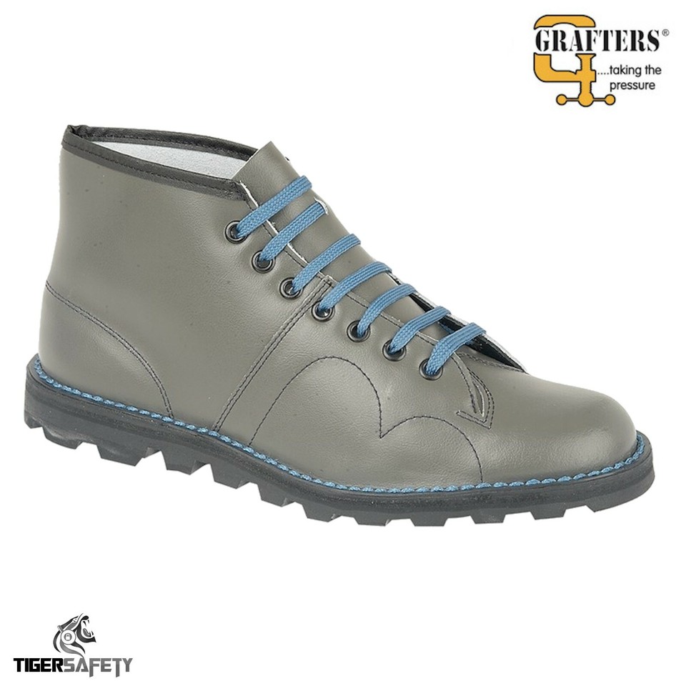 Grafters Original 1960s Leather Classic Retro Mod Monkey Boots - Unisex ...