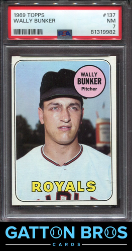 1969 Topps Wally Bunker #137 PSA 7 NM | eBay