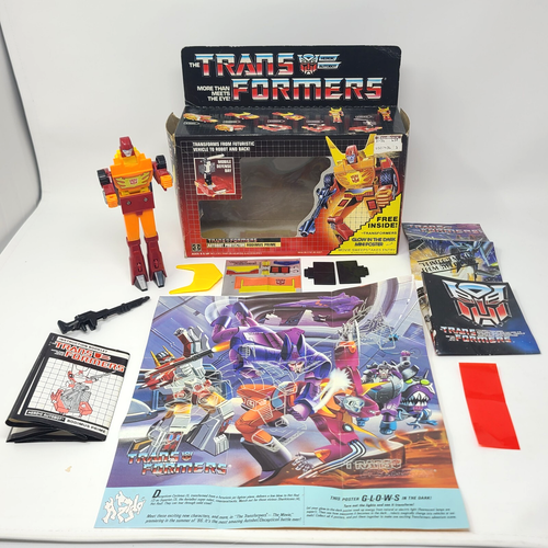 G1 Transformers 1986 Rodimus Prime Box Unused Sticker Sheet Vintage ...