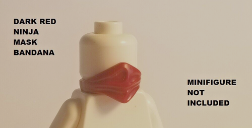 LEGO Mask Minifigure Scarf Dark Red Neck tie Western Bandana Gear Ninja ...