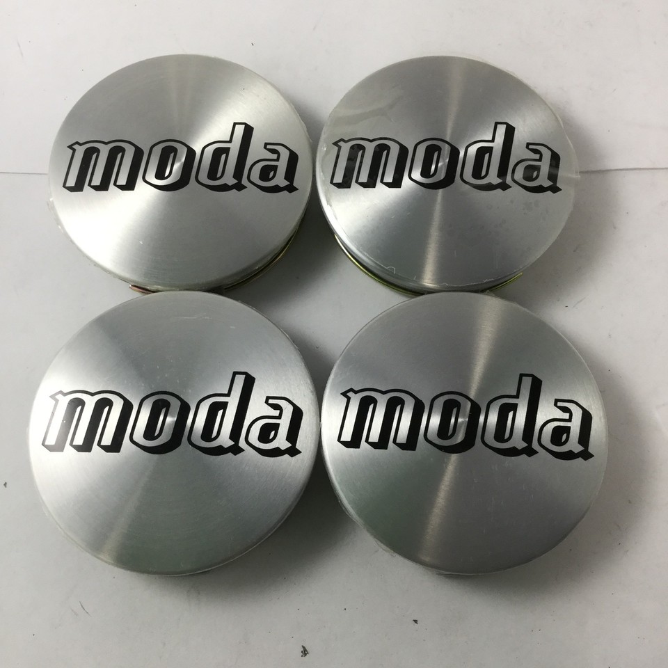 Set 4 Moda Snap In 75mm Wheel Center Hub Caps Silver Machined PA-004 ...