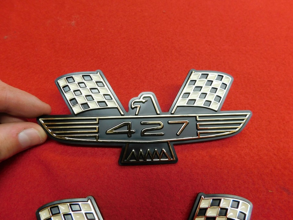 Pair Of NEW ABS 1963 1964+ Ford Mercury Bird Crossed Flag 427 Fender ...
