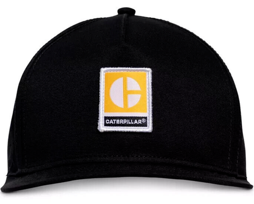 Caterpillar CAT Trucker Hat Foundation Code C-Block Laser-Cut Mesh Cap ...