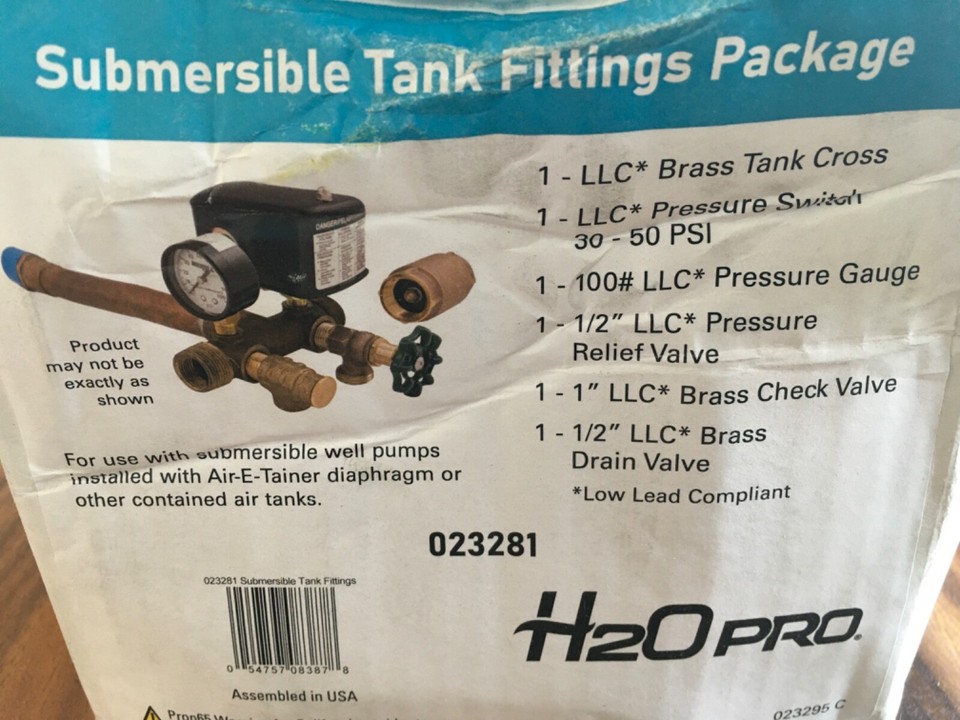 H2O PRO 023281 Submersible Tank Fittings Kit/Package | eBay