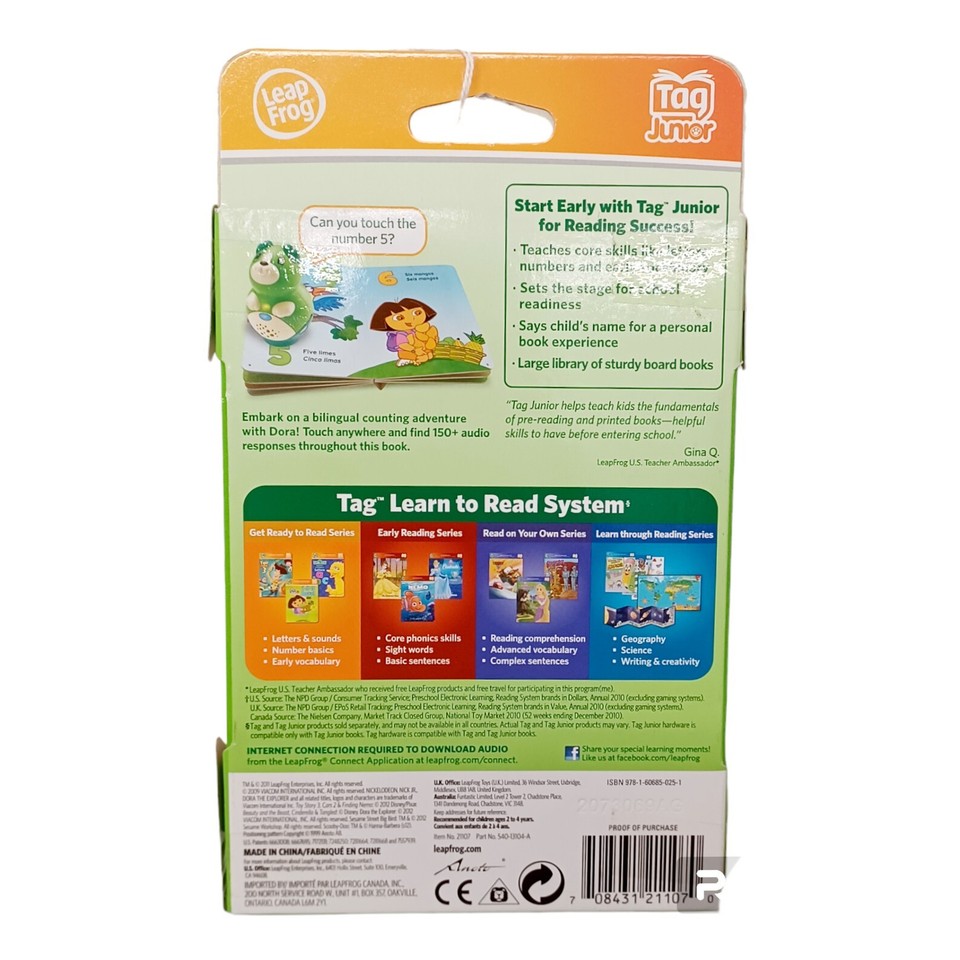 Dora Leap Reader Jr/Tag Jr Book-Learn To Read-Spanish-English | eBay