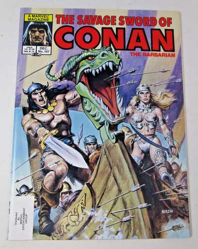 Savage Sword of Conan #107 1984 [NM] High Grade Earl Norem Cover ...