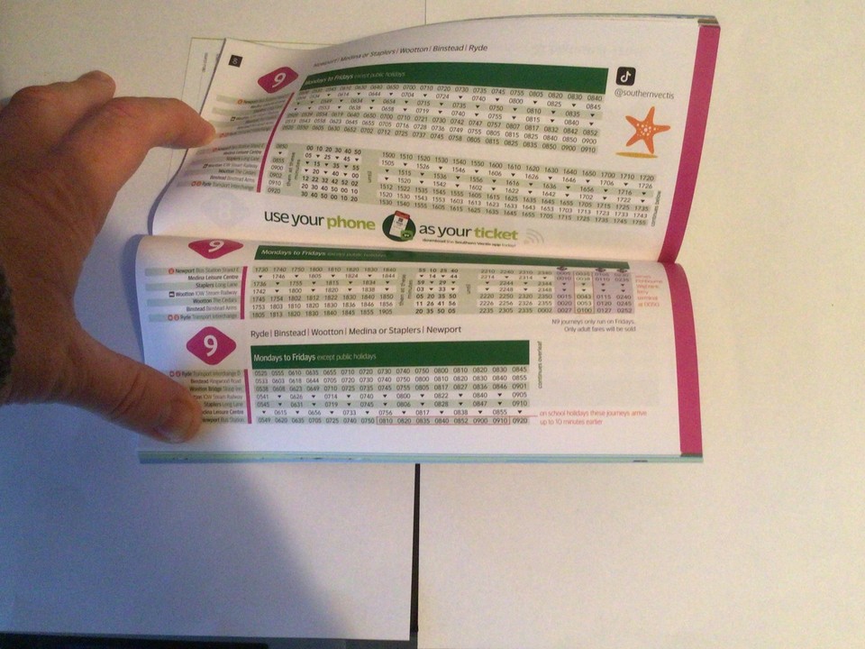 Southern Vectis Isle Of Wight Bus Timetable - From 28 Sept, 2025 ...