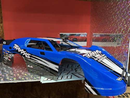 Traxxas Slash LATE MODEL Body Cage Clipless Painted Blue White 1/10 ...