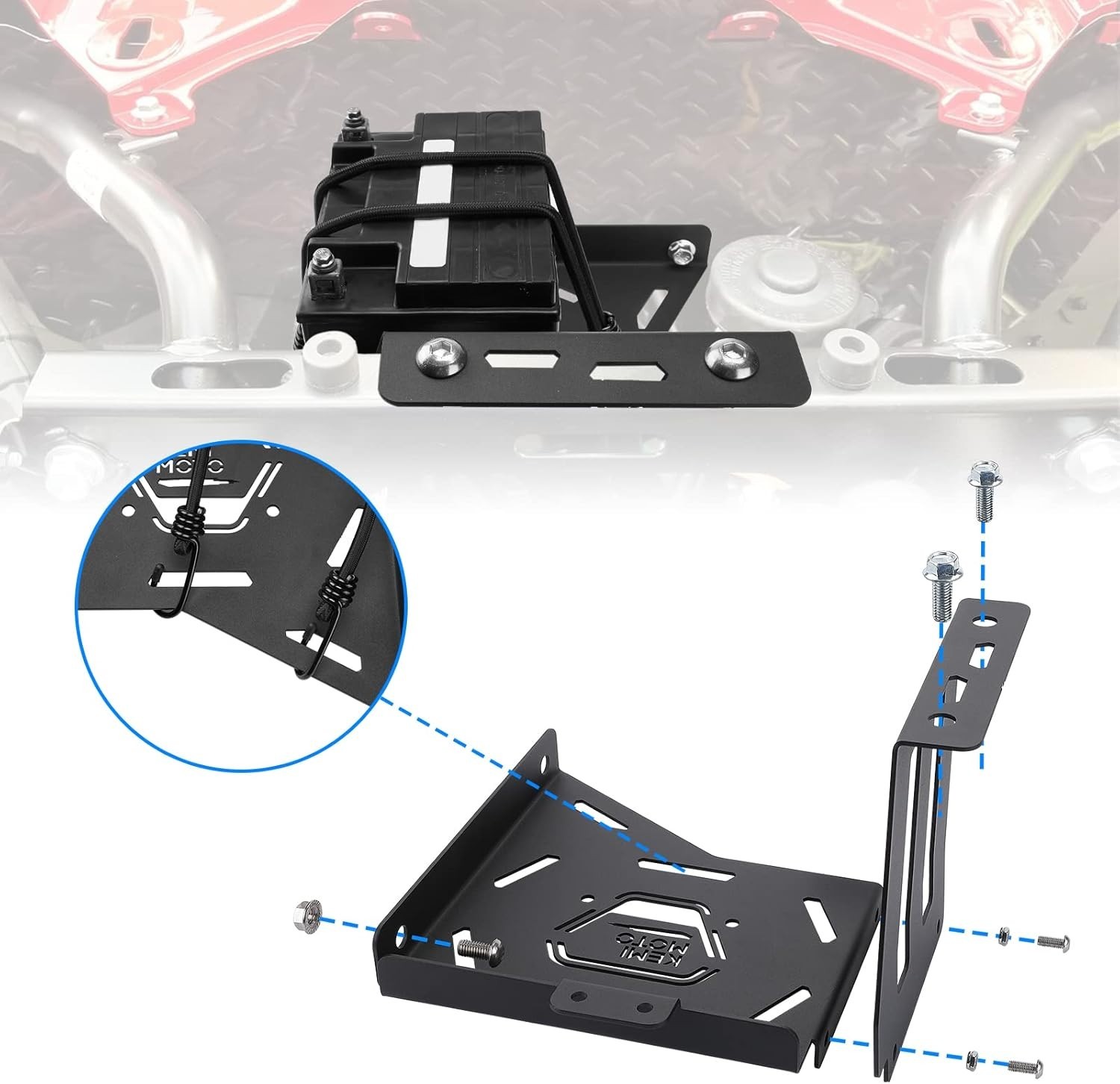 UTV Underhood 2nd Battery Tray Kit for Honda Talon 1000R 1000X 1000X-4 ...
