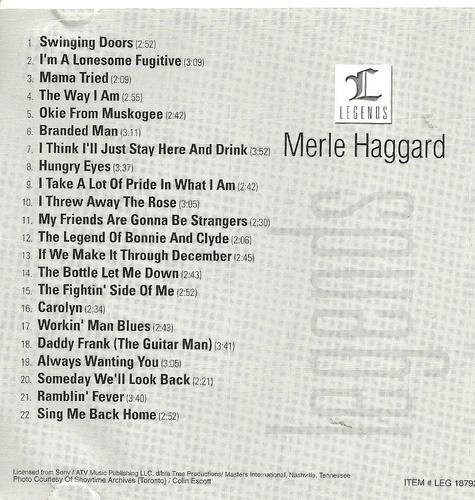 MERLE HAGGARD - Legends: Merle Haggard - CD - **BRAND NEW/STILL SEALED ...