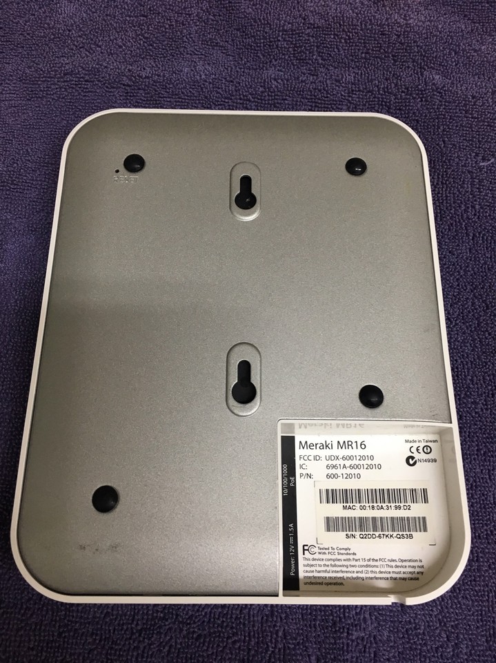 Cisco Meraki MR16 Wireless Accesspoint Router | eBay