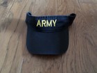 U.S ARMY SUN VISOR CAP BLACK HAT WITH EMBROIDERED YELLOW ARMY | eBay