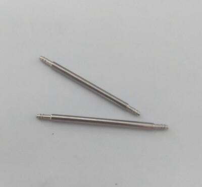 set of 2 Stainless Steel Watch Strap Spring Bars 21mm Pins Lugs Links ...