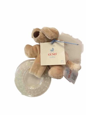 Baby Gund Teether Puppy Dog Spunky Tan Plush New With Tags. All Colors ...