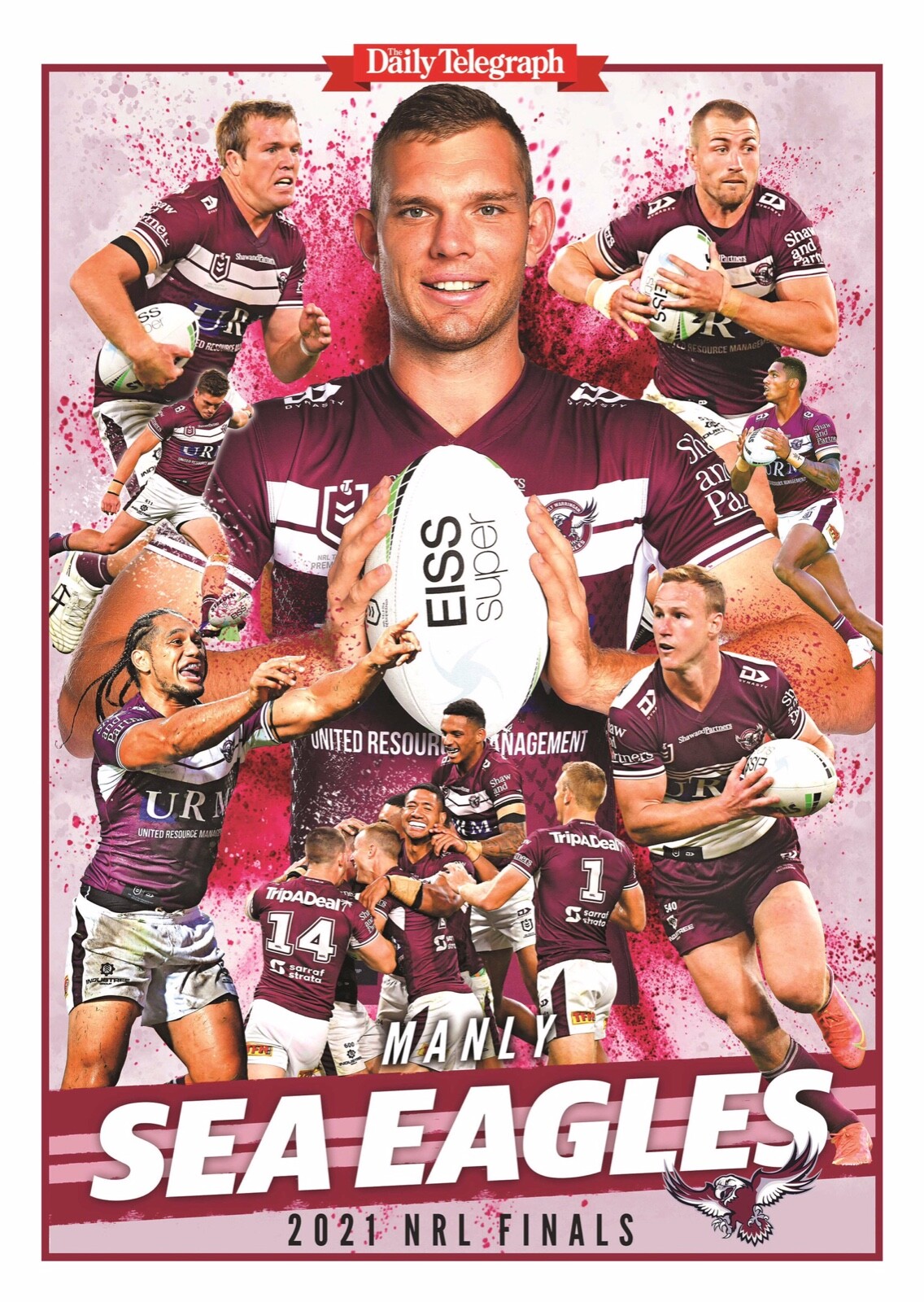 Manly sea eagles rugby team photo,NRL RUGBY | eBay