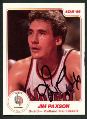 Jim Paxson #108 signed autograph auto 1985-86 Star Basketball Trading ...