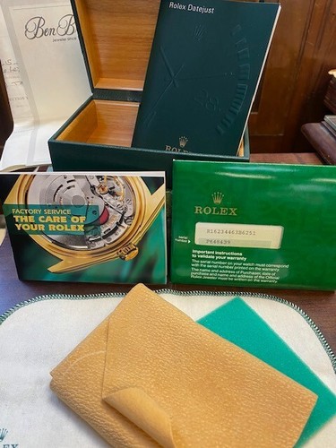 Rolex Oyster Green watch box only wooden with case, pillow, papers | eBay