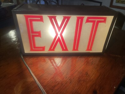 Exit Signs - Red Glass