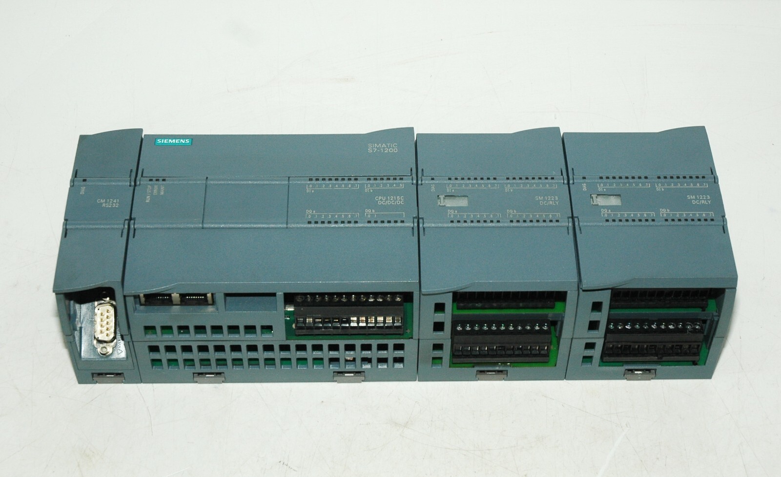 Siemens S7-1200 CPU1215C Dc / Dc/Dc + SM1223 DC/RLY + CM1241 RS232 Plc ...