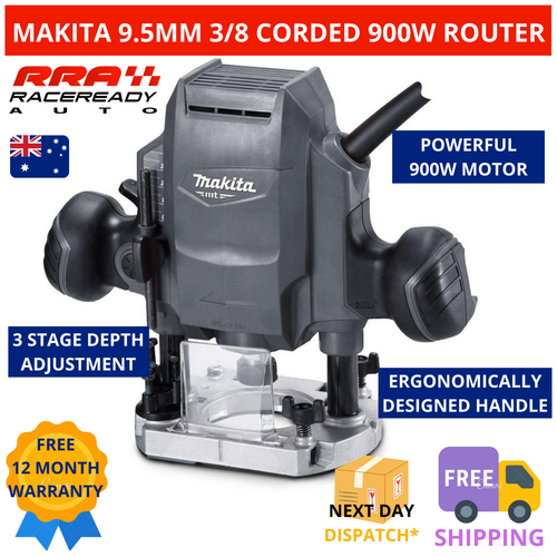 Makita Router 9.5mm 3/8” MT Series 900W M3601B Laminate Trimmer Wood ...