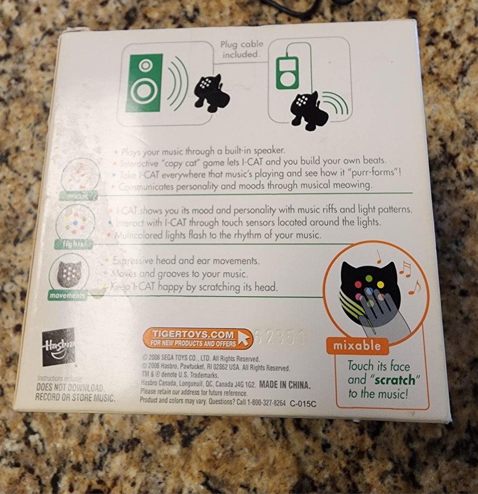Hasbro I-Cat Robot Cat Speaker 2006 C-015C Tiger | eBay