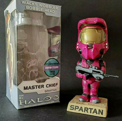 HALO Spartan Crimson Colour PVC Bobble-Head 16Cm Funko Wacky Wobbler ...