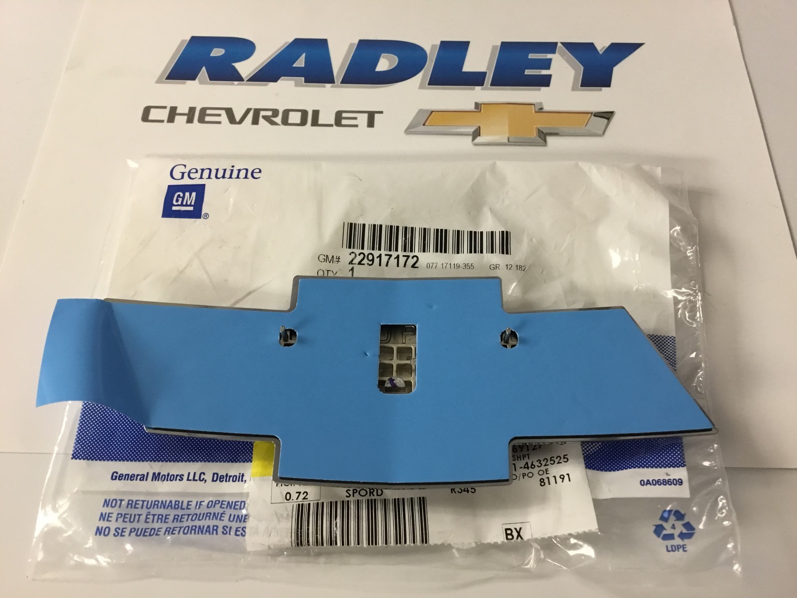 GM Liftgate Tailgate Hatch-Emblem Badge Nameplate 22917172 | Genuine ...