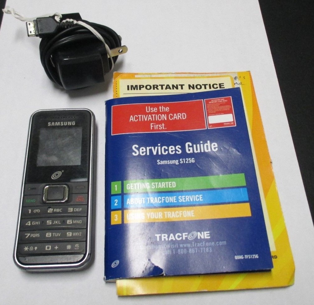 Samsung SGH S125G - Black On Silver (TracFone) Cellular Phone | eBay