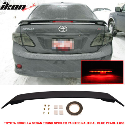 Fits 09-13 Toyota Corolla Trunk Spoiler W/LED Light Painted #8S6 ...