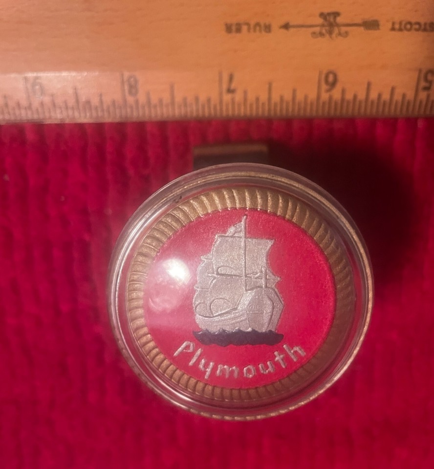 NOS VINTAGE PLYMOUTH CREST L0GO SANTAY "NECKER" Knob | eBay