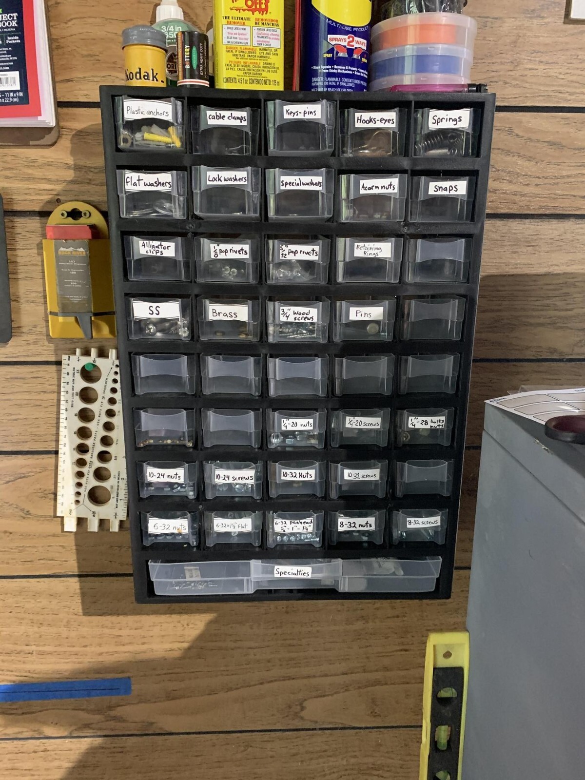 40 Bin Organizer w/Full Length Drawer Parts/Fasteners/Nuts/Bolts/Other ...