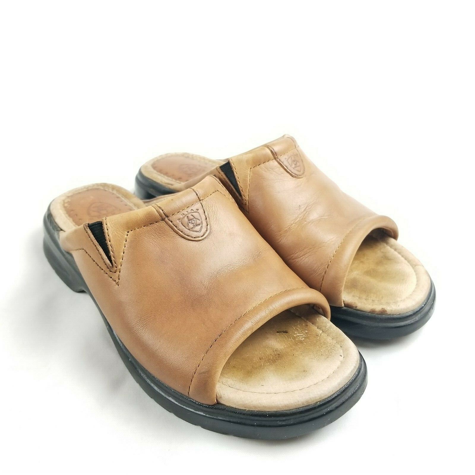 Ariat Women's Leather Slide Slip On Sandals ATS Equipped Soles Sz 6B ...